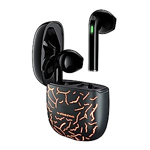 KENKUO Bluetooth Earbuds, 30ms Ultra-Low Latency, Gaming Earbuds with Breathing Light on Charging case, 13mm Driver Surround Stereo, Wireless Earphones with 35Hours Playtime, Black
