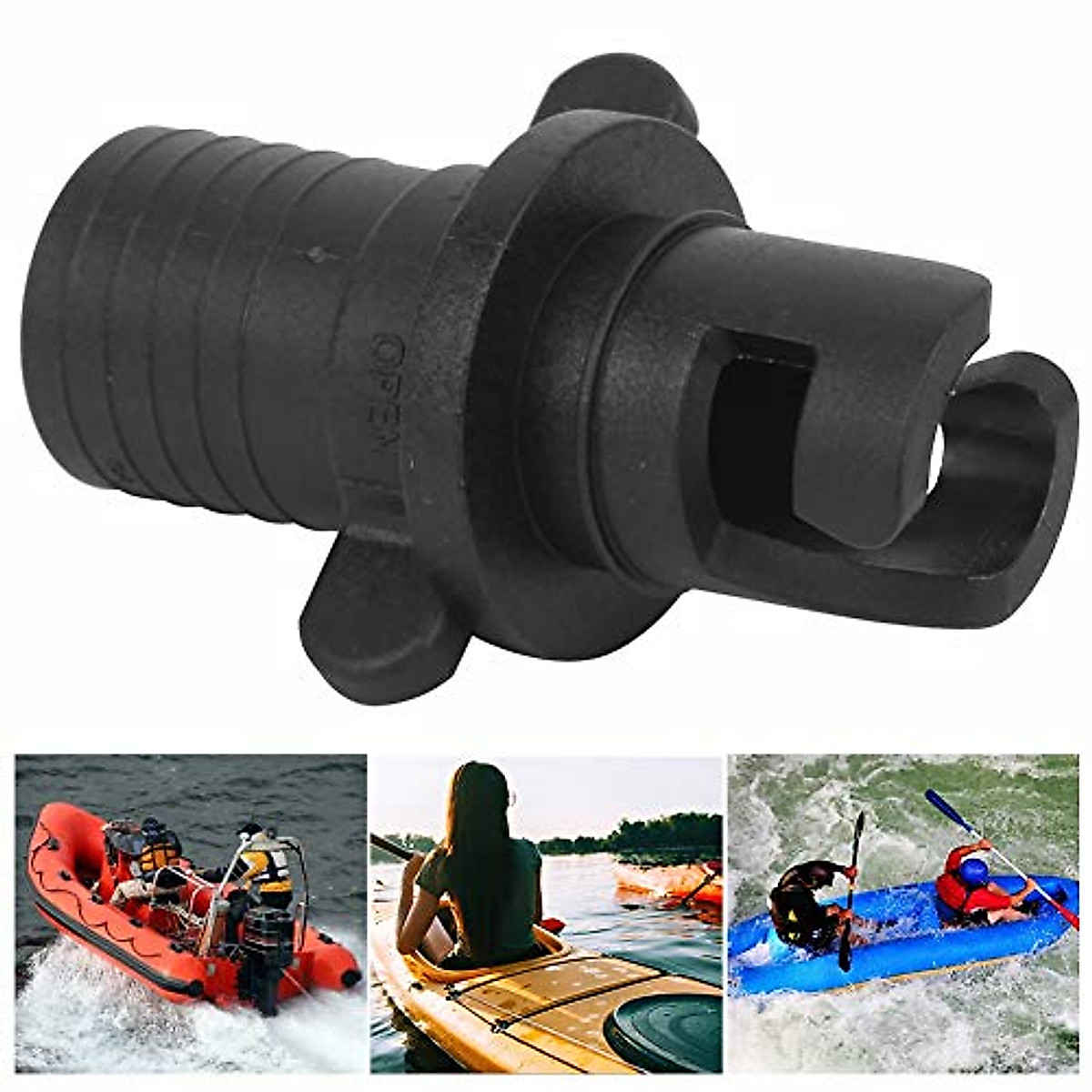 life Kayak Air Valve Connector,Plastic Inflation Valve Adapter Converter Surfboard Kayaks Inflatable Boat Accessory Replacement