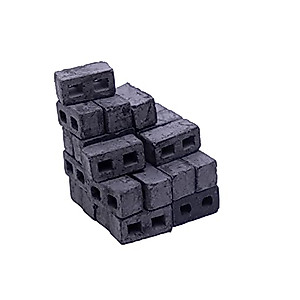 Birostiana 140pcs Miniature Bricks Blocks 80pcs Red Mini Wall Bricks 1 16 Scale 60pcs Mini Cinder Blocks 1 12 Scale Fake Bricks for Dollhouse Garden Lawn Landscape Craft Accessories (BRSTA0022#Brick)