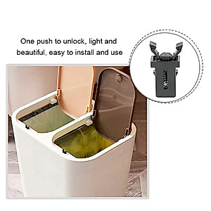 2 Pcs Bin Lid Clasps Compatible with Brabantia Waste Bins 3 Litre - 50 Litre, Car Accessories Sunglasses Holder Replacement Catch, Trash Can Lid Lock Bin Lid Catch for Kitchen Bin Plastic Parts Bins