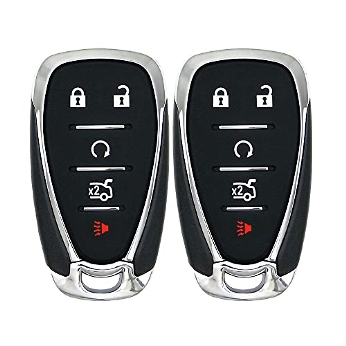 2x New Replacement Keyless Key Fob Compatible with & Fit For Select Chevrolet Vehicles. HYQ4EA 433 MHz