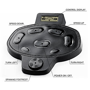 Black Haswing Cayman Foot Controller/Foot Pedal Wired for Bow Mount Electric Trolling Motor on Bass fishing, Bass boat, Jon Boat, Pontoon Boat, Inflatable Boat, Not for GPS Motor