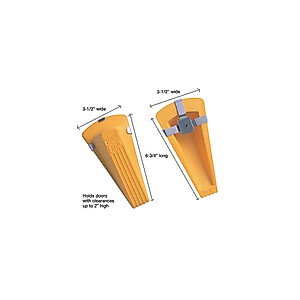 Giant Foot Doorstop, Magnetic, Yellow, 2" x 3.5" x 6.8" (00967)