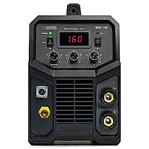 MIG-160, Professional 160-Amp MIG/TIG/Stick Arc DC Inverter Welder, 3-in-1 Multifunction, Spool Gun Weld Aluminum: SPG15180 & SPG15250