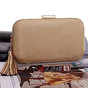 NMBBN Women's Evening Clutches Handbags Formal Party Wallets Wedding Purses Wristlets Totes Satchel, Khaki
