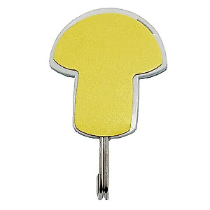 Wall Hooks 5lb(Max) Cute Mushroom Single Prong Hangers,Waterproof and Oilproof,Bathroom Kitchen Heavy Duty Self Adhesive Hooks,10 Pack