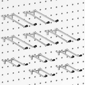 G.CORE 50 Pack Pegboard Hooks, Heavy Duty Peg Board Tool Utility Hooks, 1/4 inch Pegboard Wall Organizer, Pegboard Accessories for Garage Kitchen Home Retail Display Shelf Board Craft Organization