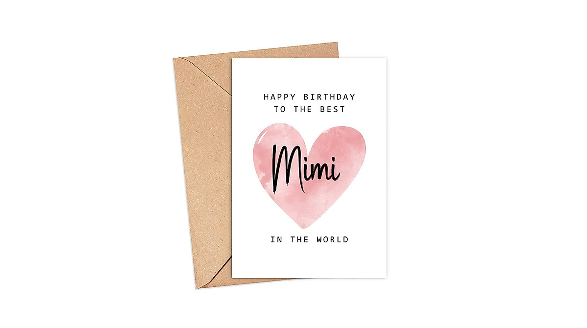 Happy Birthday Mimi Card - Best Mimi In The World