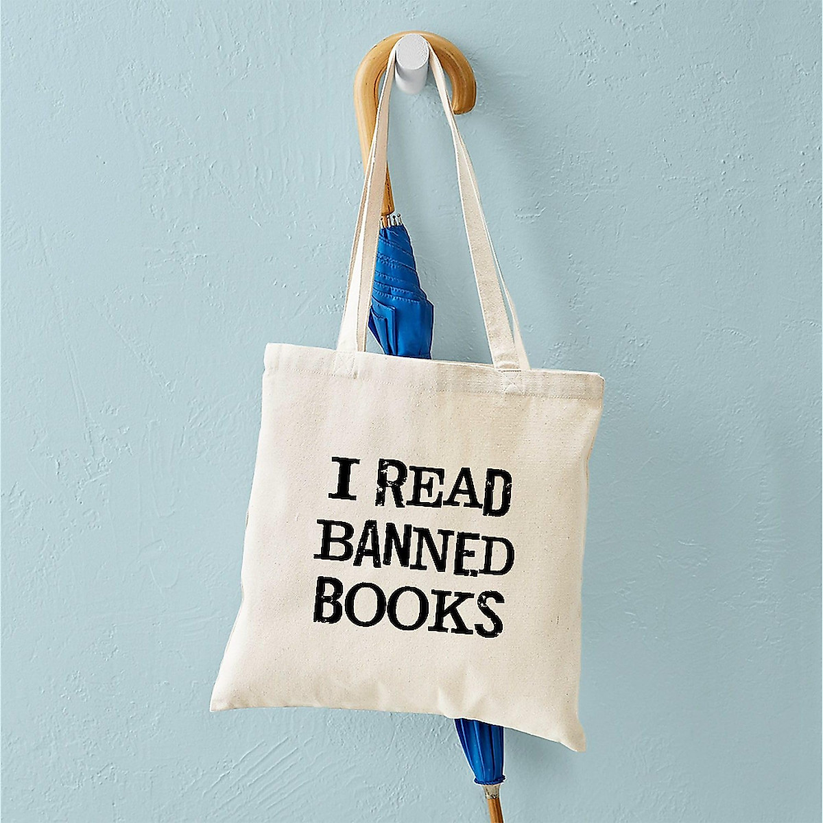 CafePress I Banned Books Canvas Tote Shopping Bag
