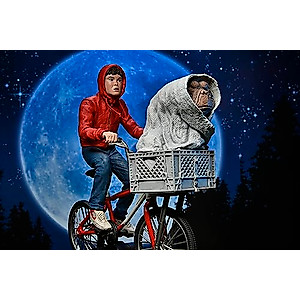 NECA - E.T. The Extra-Terrestrial 40th Anniversary 7″ Scale Action Figure – Elliott & E.T. on Bicycle