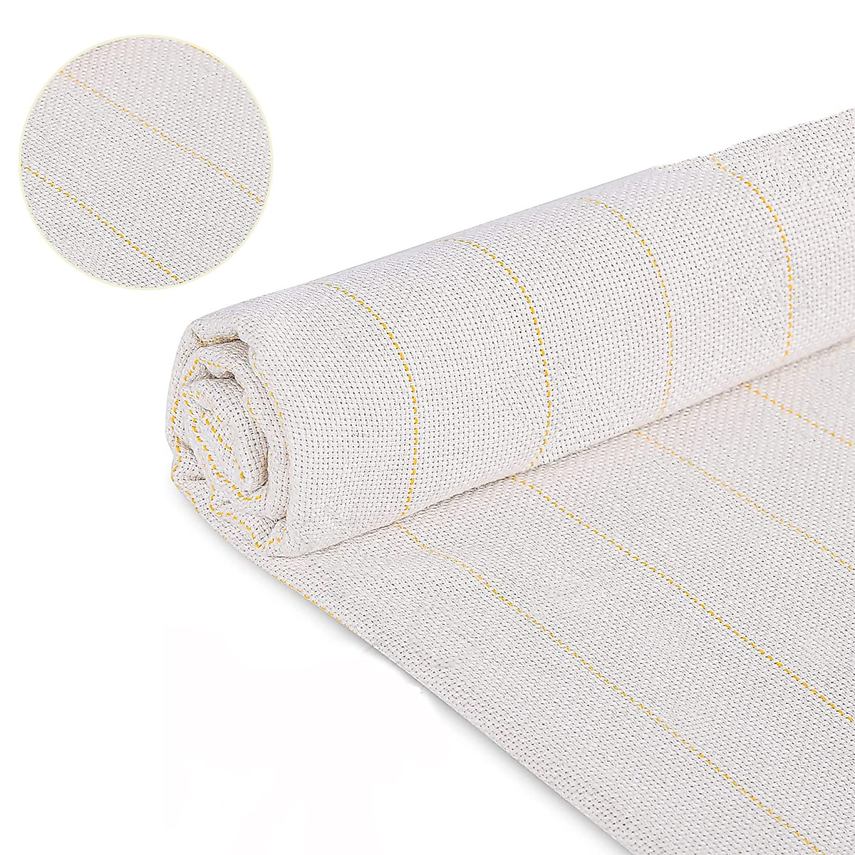 197in Large Primary Tufting Cloth with Marked Lines, Monks Cloth Punch Needle Fabric for Tufting Gun Rug Punch