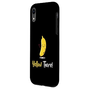 iPhone XR Yellow There! Banana Puns Refreshing Vegan Diet Fruit Lover Case