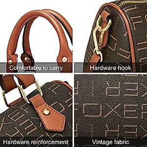 FOXLOVER Crossbody Handbags for Women, PVC Faux Leather Ladies Top Handle Handbags Satchel Bags