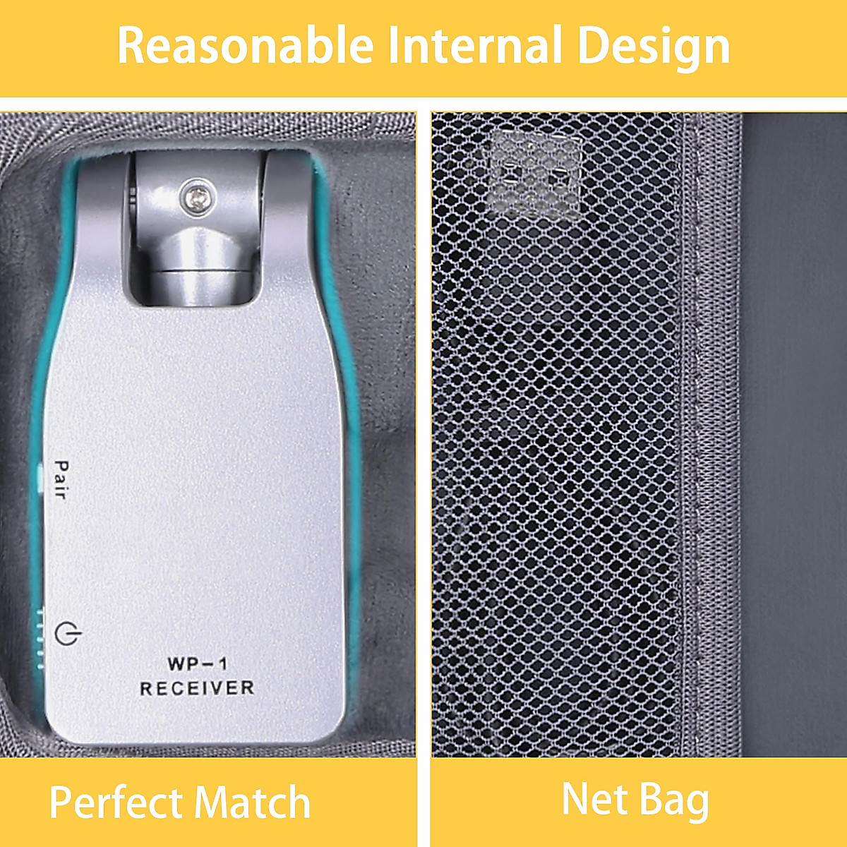 co2CREA Hard Travel Case replacement for Getaria/Muslady 2.4GHZ Wireless Guitar System Built-in Rechargeable Lithium Battery Digital Transmitter Receiver