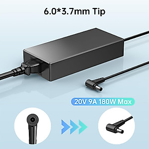 180W Zephyrus Charger Fit for ASUS ROG Zephyrus G14 GA401 G15 GA502, ASUS ADP-180TB H 20V 9A AC Adapter, ASUS TUF Gaming Laptop Charger F15 F17 FX505D FX505G