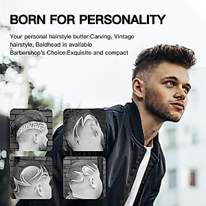 Electric Pro Li Outliner Clippers Cordless for Men Grooming Kits T-Blade Close Cutting Trimmer 0mm Zero Gap Baldhead Beard Shaver Barbershop Rechargeable Hair Clippers（Gold）
