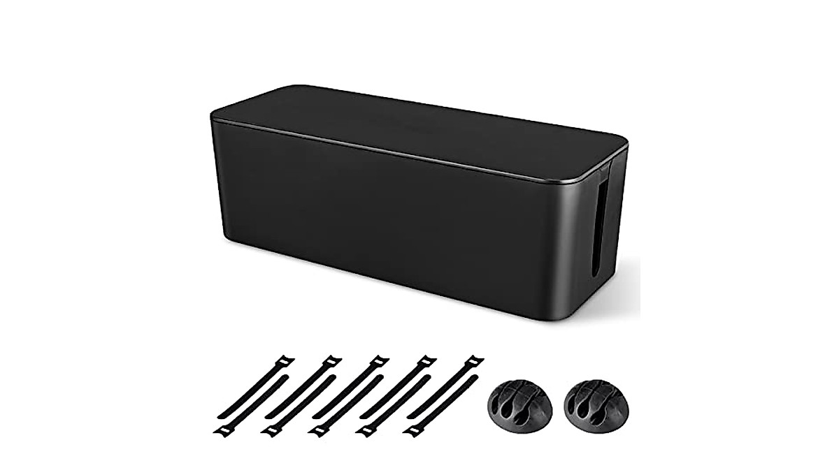 Large Cable Management Box for Home & Office - Keep Wires Tidy