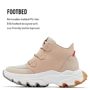 Sorel Women's Kinetic Breakthru Caribou Waterproof Boot - Nova Sand, Stone Green - Size 10