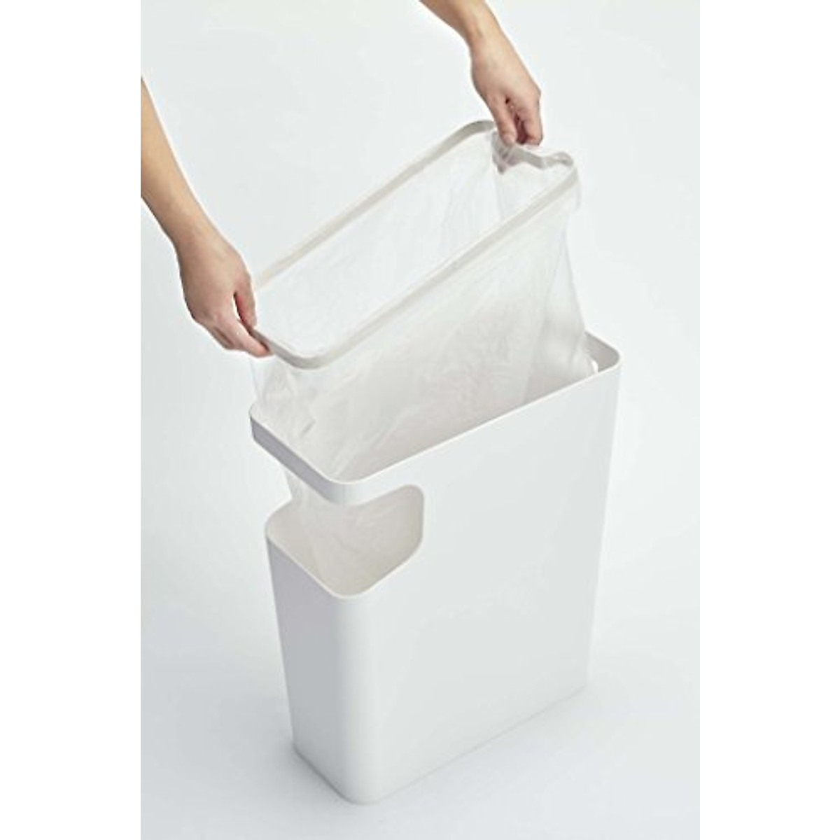 YAMAZAKI home Tower Side table and Trash can White - 3988