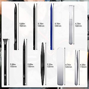 OIIKI Small Plastic Scraper Tools for Stickers Removal Paint Cleaning 9pcs, Narrow Scratch Tool Paint Scraper Tool, Multi-Purpose Non-Scratch Labels Cleaning Tool for Oil Stains, Food, Dirt