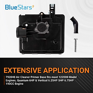 BlueStars 795259 792040 Air Cleaner Primer Base - For 122000 Model BS Engines Toro Lawn Mower - Replaces 224815 691753 792040 496116