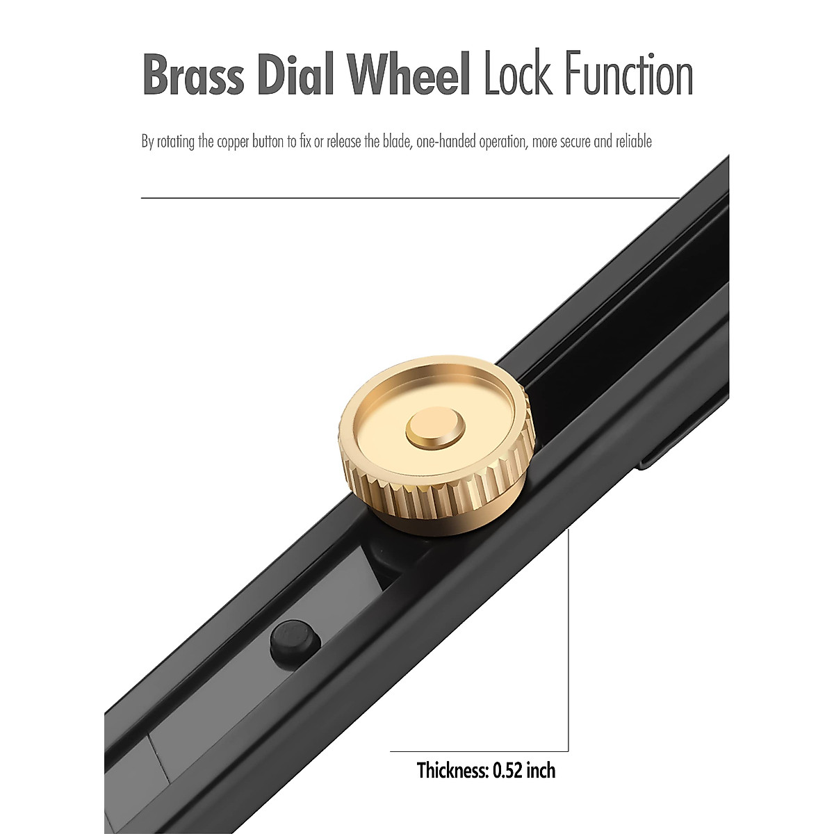 FantastiCAR 2-Pack Snap-Off Retractable Utility Knife, with Brass Dial Wheel Manual-Lock for Precision Trimming Cutting Jobs (60 Degree and 30 Degree Blade)