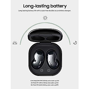 SAMSUNG Galaxy Buds Live True Wireless Earbuds US Version Active Noise Cancelling Wireless Charging Case Included, Mystic Black