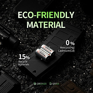 NINMAX® CR123A 3V Lithium Battery 24 Pack, No.1 1700mAh 3 Volt High Power 123A Lithium Batteries for High-Intensity Flashlights, Home Safety and Security, and More