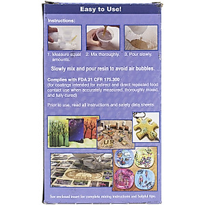 Alumilite Amazing Clear Cast Plus [8 oz A + 8 oz B (16 ounces) 2 Part Kit] UV Resistant Plastic Coating & Casting Epoxy Resin for Countertops, Cups, Tumblers & Crafts | High-Gloss Liquid Glass Finish