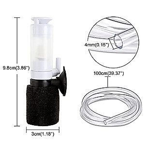 WEAVERBIRD Mini Sponge Fish Filter Ultra Quiet 3-in-1 Filtration System Air Pump Filter for Small Fish Tank