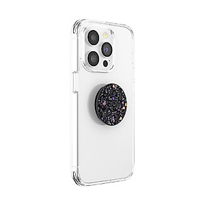 PopSockets Phone Grip with Expanding Kickstand, Glitter PopGrip - Sparkle Black