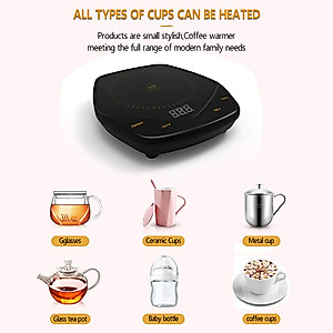 Mug Warmer, 25W Quickly Heating Coffee Warmer with Temperature 131°F/149°F/167°F Cup Warmer for Office Desk 4 Hours Auto Off for Cocoa Tea Water Milk Beverage(Gravity & Touch Switch)