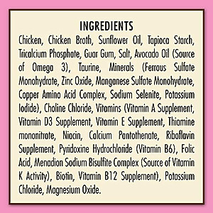 Avoderm Natural Grain Free Wet Cat Food, Chicken Chunks Entrée In Gravy, 3 Oz Cans, Case Of 24