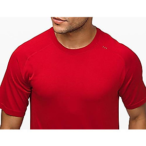 Lululemon Athletica Lululemon Mens Metal Vent Tech Short Sleeve Shirt (Dark Red, M) Medium