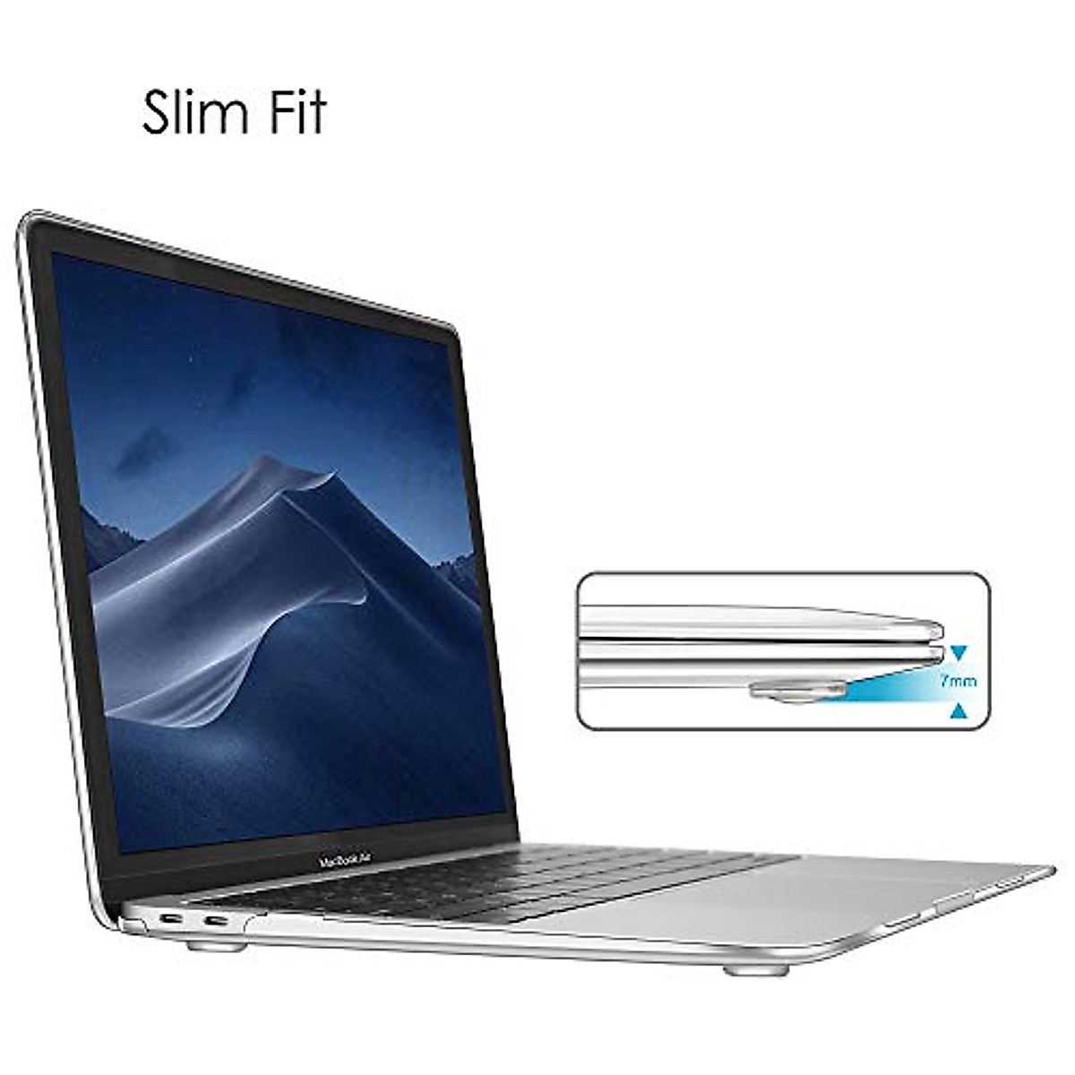 Fintie Case for MacBook Air 13 Inch A2337 (M1) / A2179 / A1932 (2021 2020 2019 2018 Release) - Snap On Hard Shell Case Cover for New MacBook Air 13 Retina Display with Touch ID, Crystal Clear