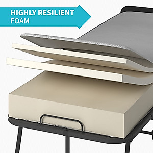 CECER Rollaway Bed with 5 Inch Foam Mattress, 75" x 31" Folding Bed, Cot Size Space-Saving Guest Bed with Headboard, Portable Foldable Bed for Adults with Sturdy Metal Frame and Dust Cover