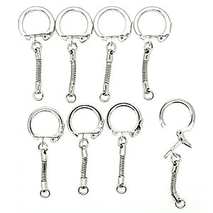 Key Chains Snake Chain with Snap End and Jump Ring for Craft Findings - Pack of 50