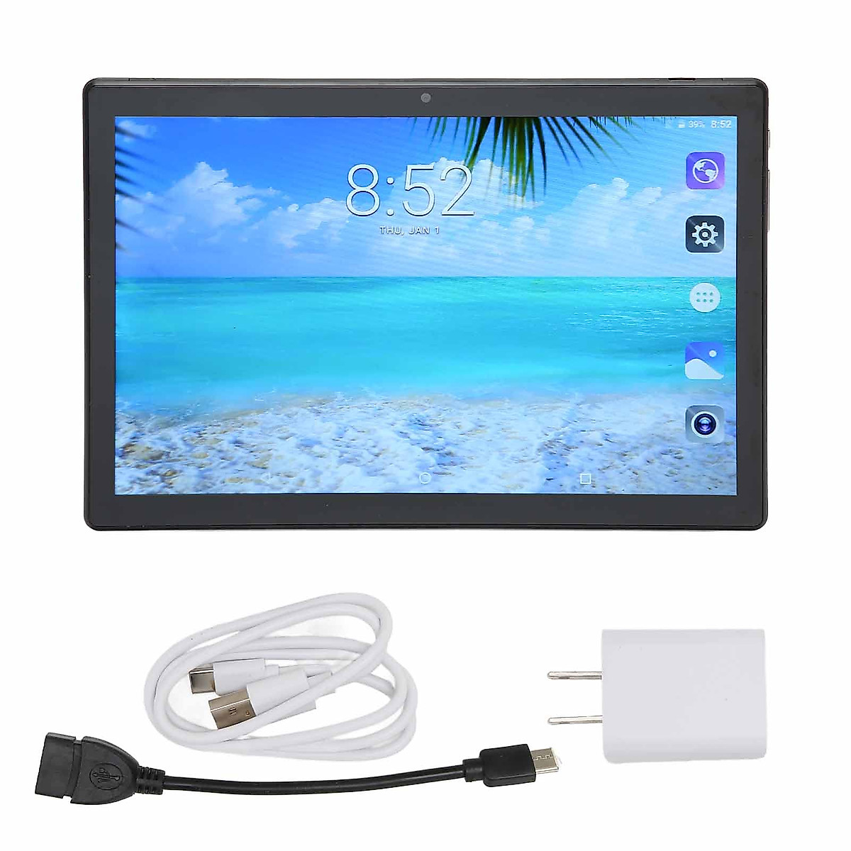 Acogedor Cellular Tablet 10.1 Inch, Android 10.0 Tablets, with Octa Core CPU, 2.4G 5G Dual Band WiFi, Dual Card Dual Standby, 6GB RAM 128GB ROM, Bluetooth 5.0 and GPS (Black)