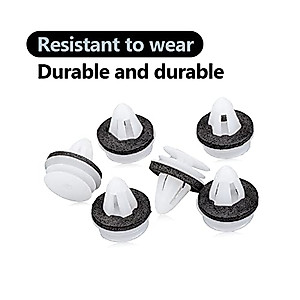 jeseny 200 PCS Auto Bumper Fastener Rivet Clip, Quality Nylon Push Rivets Splash Shield Clips, Fender Dashboard Door Clip Panel Retainer Set, Compatible with Most Vehicles (White)
