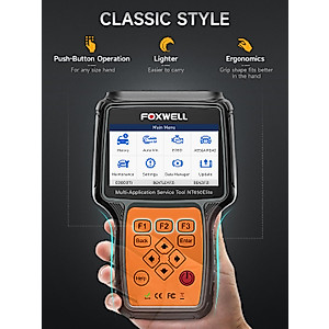 FOXWELL NT650 Elite OBD2 Scanner, 25 Resets, ABS SRS Scan Tool, ABS Bleeding SRS Airbag Bidirectional Code Reader, Oil SAS BRT EPB TPS Injector Car Diagnostic Tool, NT630 Plus Upgrade