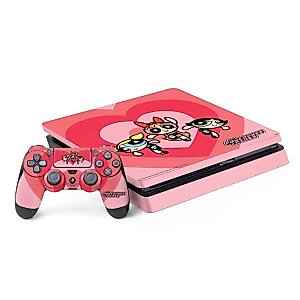Skinit Decal Gaming Skin Compatible with PS4 Slim Bundle - Officially Licensed Warner Bros Powerpuff Girls Hearts Design
