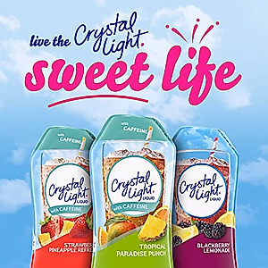 Crystal Light Sugar-Free Zero Calorie Liquid Water Enhancer with Caffeine - Tropical Paradise Punch Water Flavor Drink Mix (1.62 fl oz Bottle)