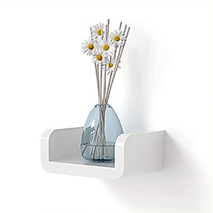 Cabilock Floating Shelves Wall Storage Bathroom Rack Soap Shampoo Cosmetic Shelf Organizer Decorative Hanging Rack for Sundries Organizer Flower Pot Book