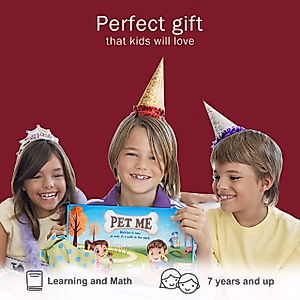 Logic Roots Pet Me Multiplication and Division Game - Fun Math Board Game for 5 - 9 Year Olds, Easy Start STEM Toy, Perfect Educational Gift for Kids (Girls & Boys), Homeschoolers, Grade 1 and Up