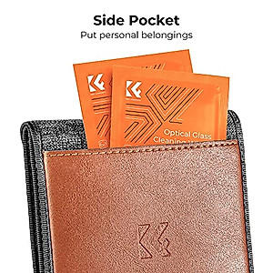 K&F Concept Lens Filter Pouch, Lens Filter Case 3 Pocket Professional Photography Filter Holder Belt Bag Pouch Water-Resistant and Dustproof for Filter Up to 82mm