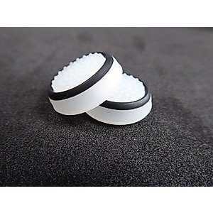 Silicone Analog Thumb Grip Stick Cap Cover Joystick Cap Thumbstick Cover for Switch NS NX Joy-Con Controller (White - Black) 2