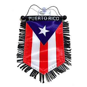 Puerto Rico flag for car Puerto Rican accessories mini banner hanging decoration for cars home wall door window