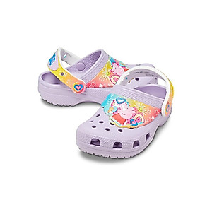 Crocs Unisex-Child Classic Peppa Pig Clogs | Toddler Shoes, Lavender, 6 Toddler