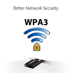 Asus AX3000 (Pce-AX58BT) Next-Gen WiFi 6 Dual Band PCIe Wireless Adapter with Bluetooth 5.0 - Ofdma, 2x2 MU-Mimo and Wpa3 Security,Black