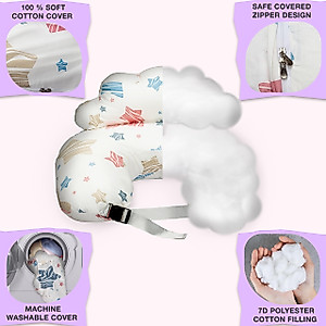 PILLANI Nursing Pillow for Breastfeeding & Bottle Feeding, Original Breast Feeding Pillow for Mom & Baby Support, Removable Cotton Cover, Adjustable Waist Strap, Baby Girl Boy Essentials Must Haves